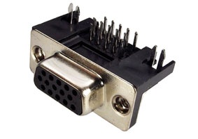 D-TYPE SOCKET 15-WAY HIGH DENSITY PCB RIGHT ANGLE MOUNTING | Fabian ...